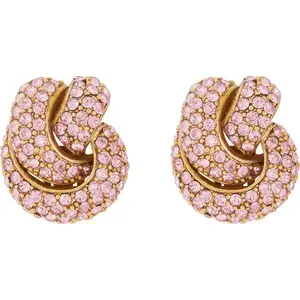 Oscar De La Renta Love Knot Clip-on Earrings - Rose