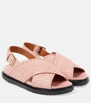 Marni Fussbet Raffia-effect Sandals