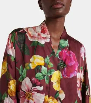 Dolce & Gabbana Printed Silk Maxi Dress
