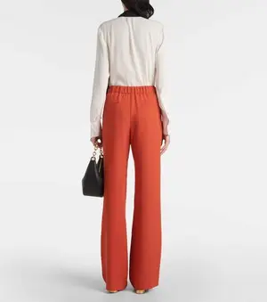 Valentino Garavani Cady Couture Wide-leg Pants