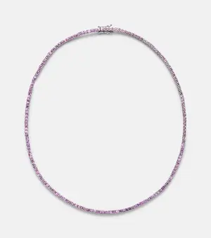 ROXANNE FIRST 14kt White Gold Sapphire Necklace - Purple