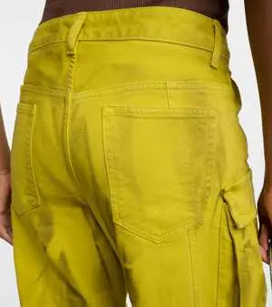 Attico Fern Mid-rise Cargo Jeans - Yellow
