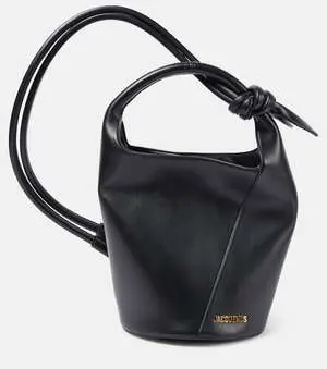 Jacquemus Le Petit Tourni Leather Bucket Bag