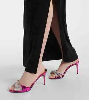 Alexandre Vauthier Shooting Embellished Mules