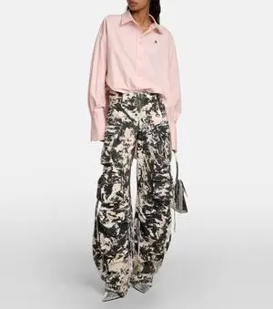 Attico Fern Printed Cargo Jeans - Multicoloured
