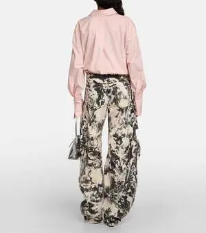 Attico Fern Printed Cargo Jeans - Multicoloured