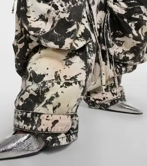 Attico Fern Printed Cargo Jeans - Multicoloured