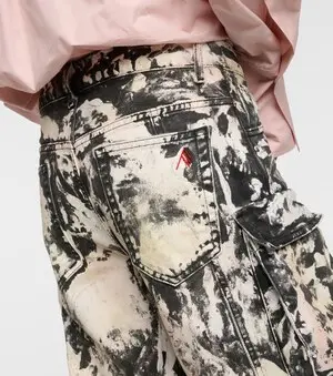 Attico Fern Printed Cargo Jeans - Multicoloured