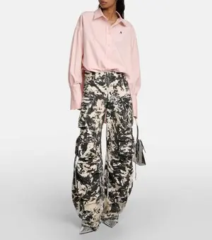 Attico Fern Printed Cargo Jeans - Multicoloured