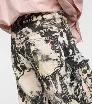 Attico Fern Printed Cargo Jeans - Multicoloured
