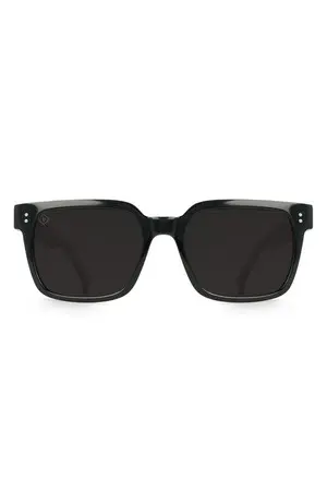 Raen West Polarized Square Sunglasses - Recycled Black/smoke Polar