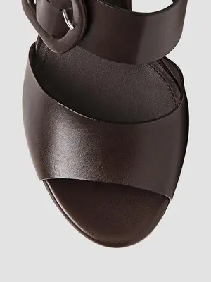 Santoni Bruxel 105mm Leather Platform Sandals