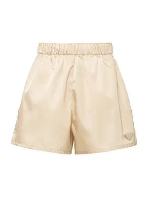 Prada Re-nylon Shorts Beige Khaki