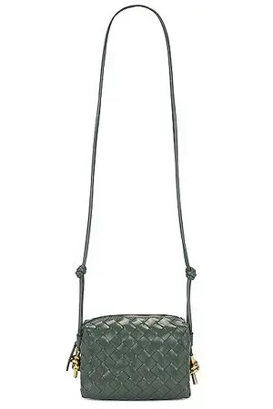 Bottega Veneta Mini Loop Metal Knot Bag In Green