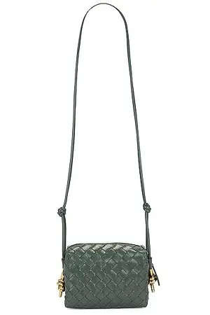 Bottega Veneta Mini Loop Metal Knot Bag In Green
