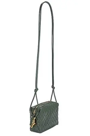 Bottega Veneta Mini Loop Metal Knot Bag In Green