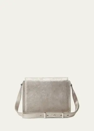 Ralph Lauren Rl 888 Metallic Leather Crossbody Bag
