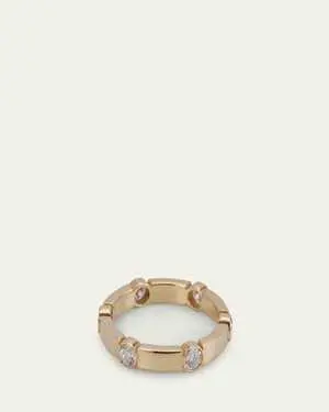 Ileana Makri 18k Yellow Stepping Stones Stream Diamond Ring
