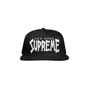 Supreme Bones Logo 5-panel Cap - Black