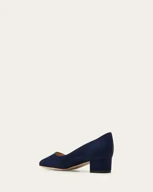 Manolo Blahnik Lista Suede Pumps - Navy