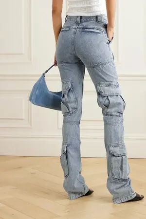 Givenchy High-rise Straight-leg Cargo Jeans - Blue
