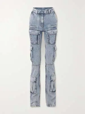Givenchy High-rise Straight-leg Cargo Jeans - Blue