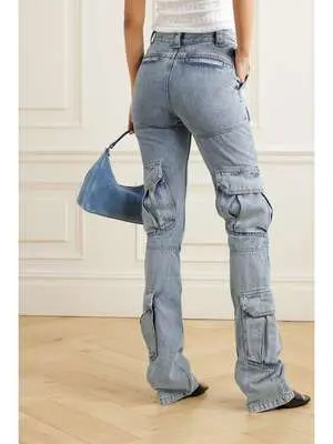 Givenchy High-rise Straight-leg Cargo Jeans - Blue