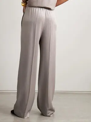 FFORME Maud Metallic Cloqué Wide-leg Pants - Neutrals