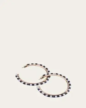 ELSIE FRIEDA Anguilla Hoop Earrings With Heishi Beads - Double Vision