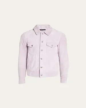 TOM FORD TOM FORD Soft Suede Blouson Jacket - Light Lilac