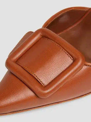 Manolo Blahnik Maysli 70mm Leather Slingback Pumps - Brown