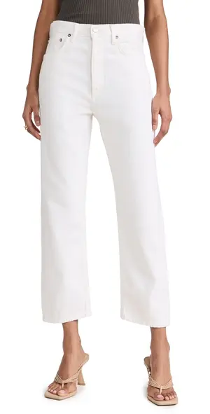 90s Cropped Straight-Leg Jeans