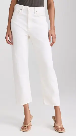 AGOLDE 90s Crop Loose Straight Jeans - Fortune Cookie