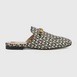 Gucci Princetown Slipper, Black, Fabric Black