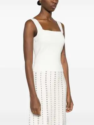 Simkhai Square-neck Knitted Top - Neutrals