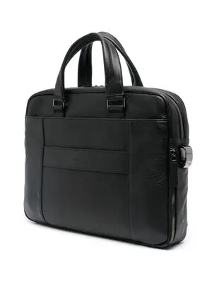PIQUADRO Logo-plaque Leather Briefcase