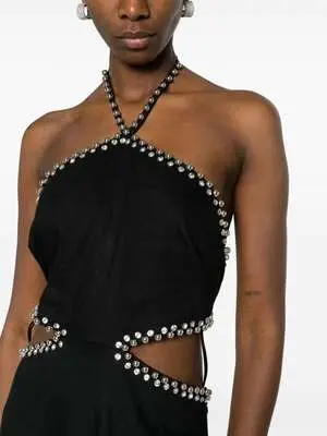 Simkhai Rhinestone-embellished One-shoulder Dress