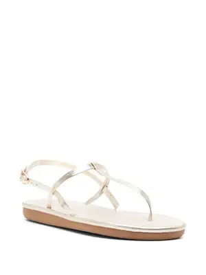 ANCIENT GREEK SANDALS Lito Leather Thong Sandals - Gold