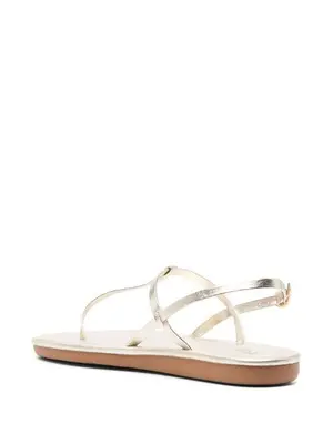 ANCIENT GREEK SANDALS Lito Leather Thong Sandals - Gold