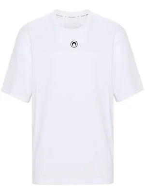 MARINE SERRE Moon Logo Jersey Crewneck T-shirt - White