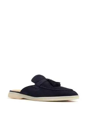 SCAROSSO Lucrezia Suede Mules - Blue
