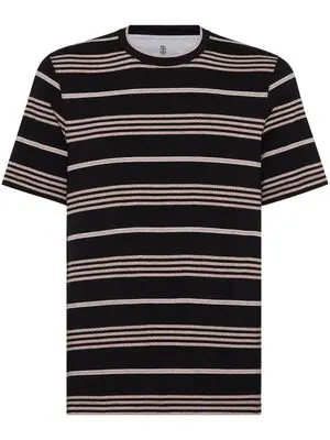 Brunello Cucinelli Striped Cotton T-shirt