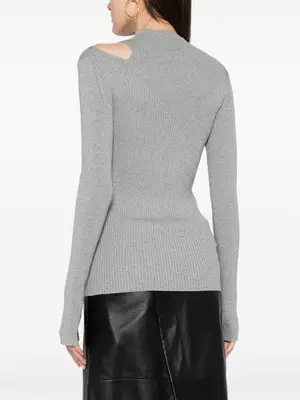 Calvin Klein Cut-out Ribbed-knit Top