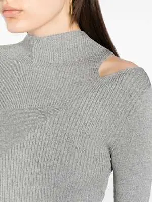 Calvin Klein Cut-out Ribbed-knit Top