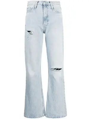 Calvin Klein Ripped Detail Bootcut Jeans
