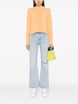 Calvin Klein Ripped Detail Bootcut Jeans
