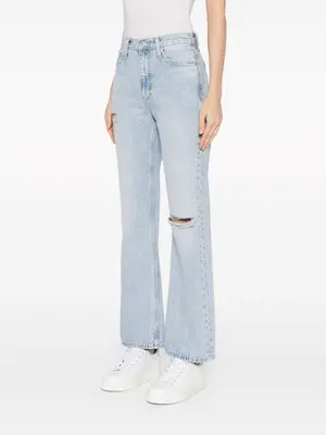 Calvin Klein Ripped Detail Bootcut Jeans