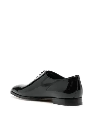 Moreschi Logo-debossed Patent Leather Oxfords