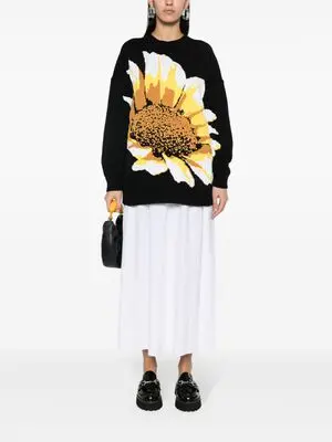 MSGM Floral Intarsia Knit Jumper