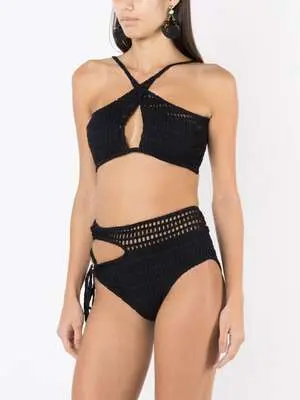 AMIR SLAMA Open-knit Cut-out Bikini Set
